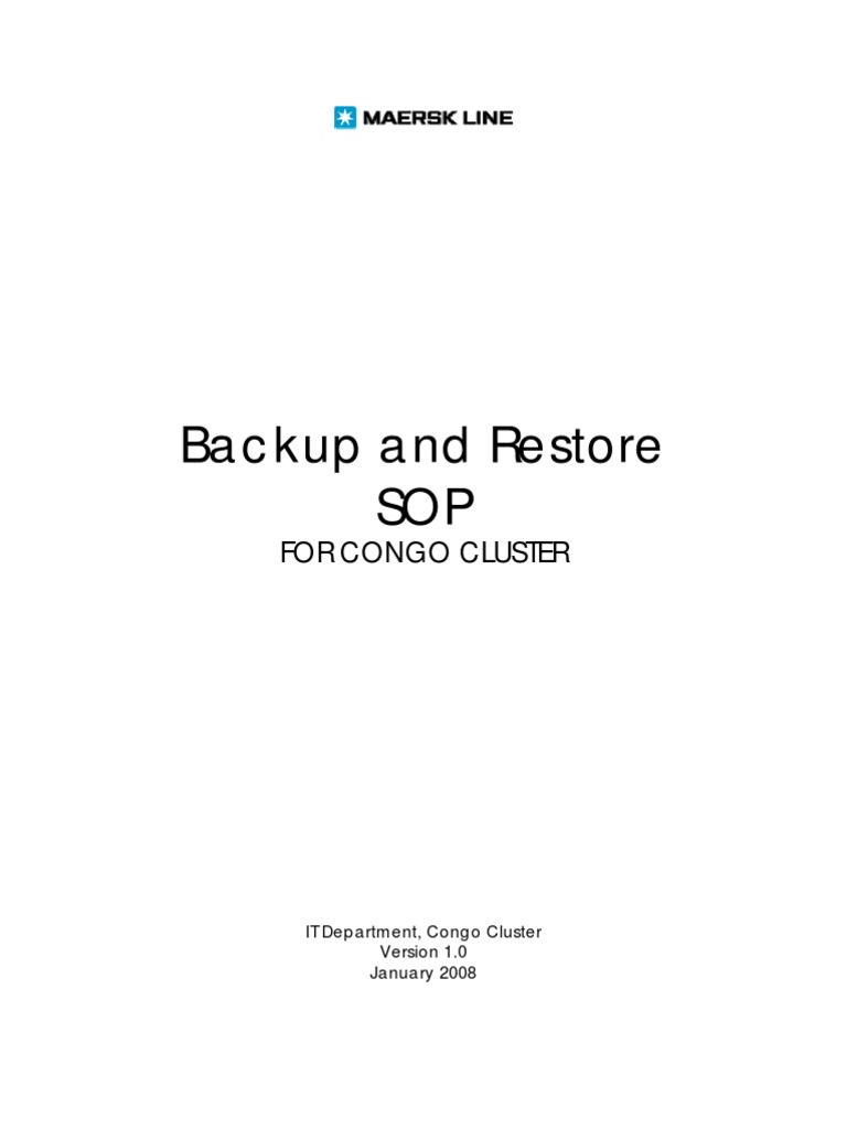 Backup SOP | PDF | Backup | Disaster Recovery