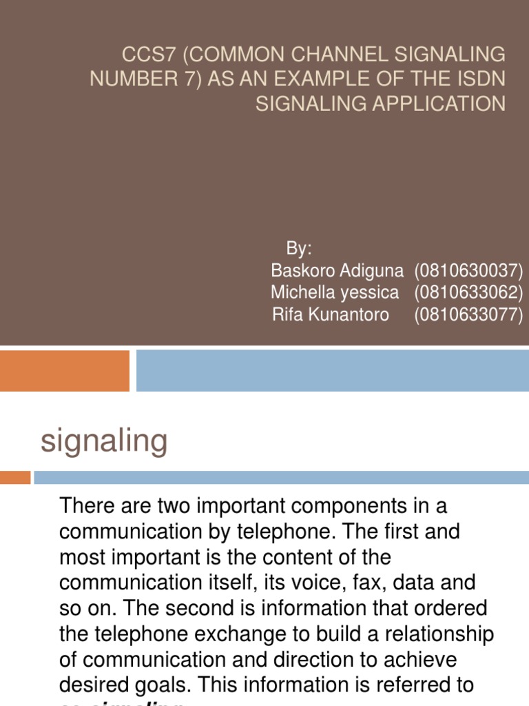 CCS7 (Common Channel Signaling Number 7) | PDF | Computer Network | Information And ...