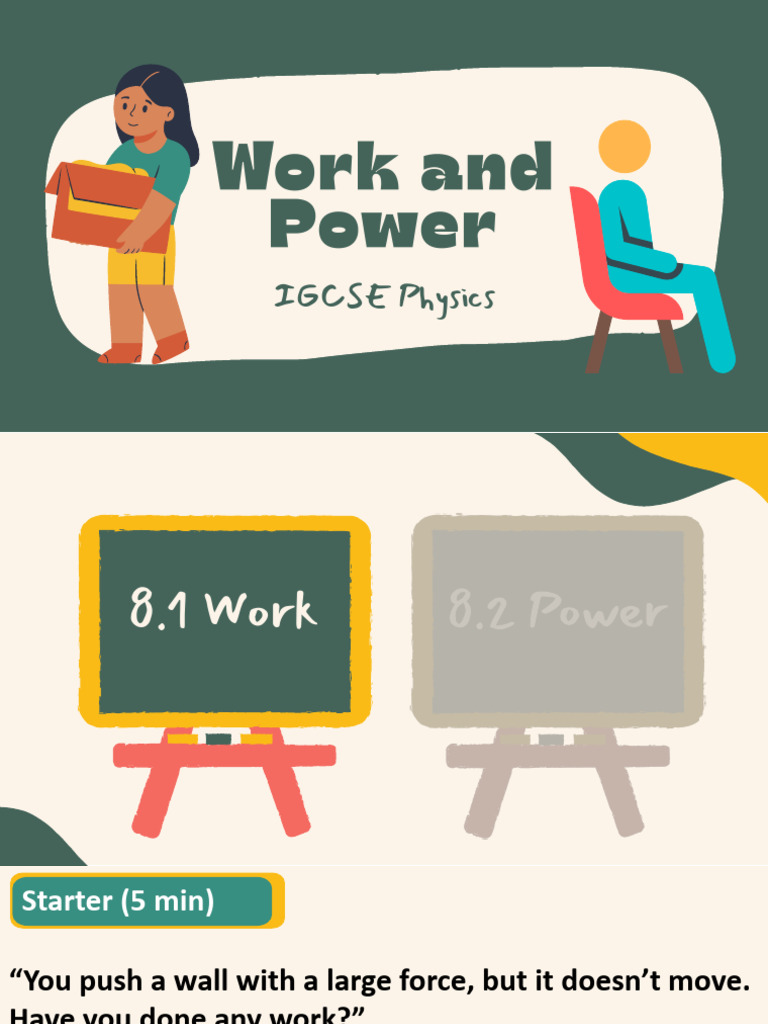 Topic 04c Work Power PowerPoint | PDF | Force | Quantity