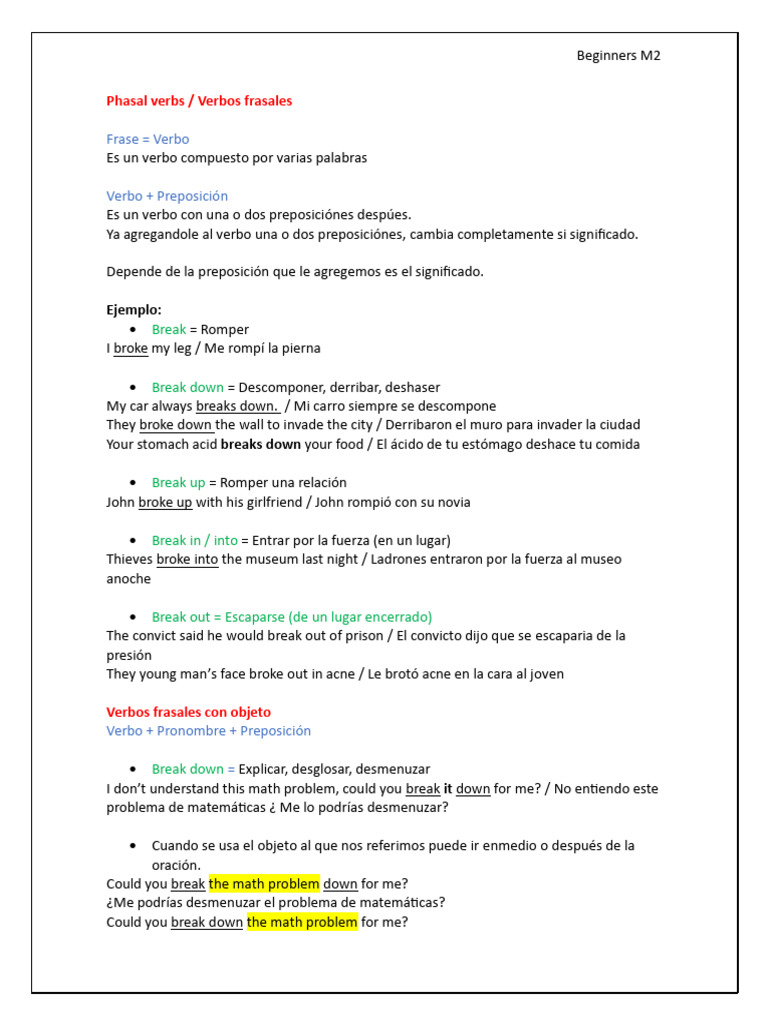 Phasal Verbs | PDF | Lingüística | Sintaxis