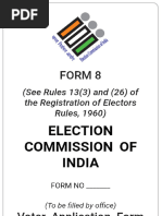 Form 8: Voter Application Guide | PDF | Government