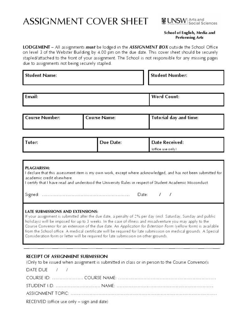 1 Empa Submission Cover Sheet | PDF
