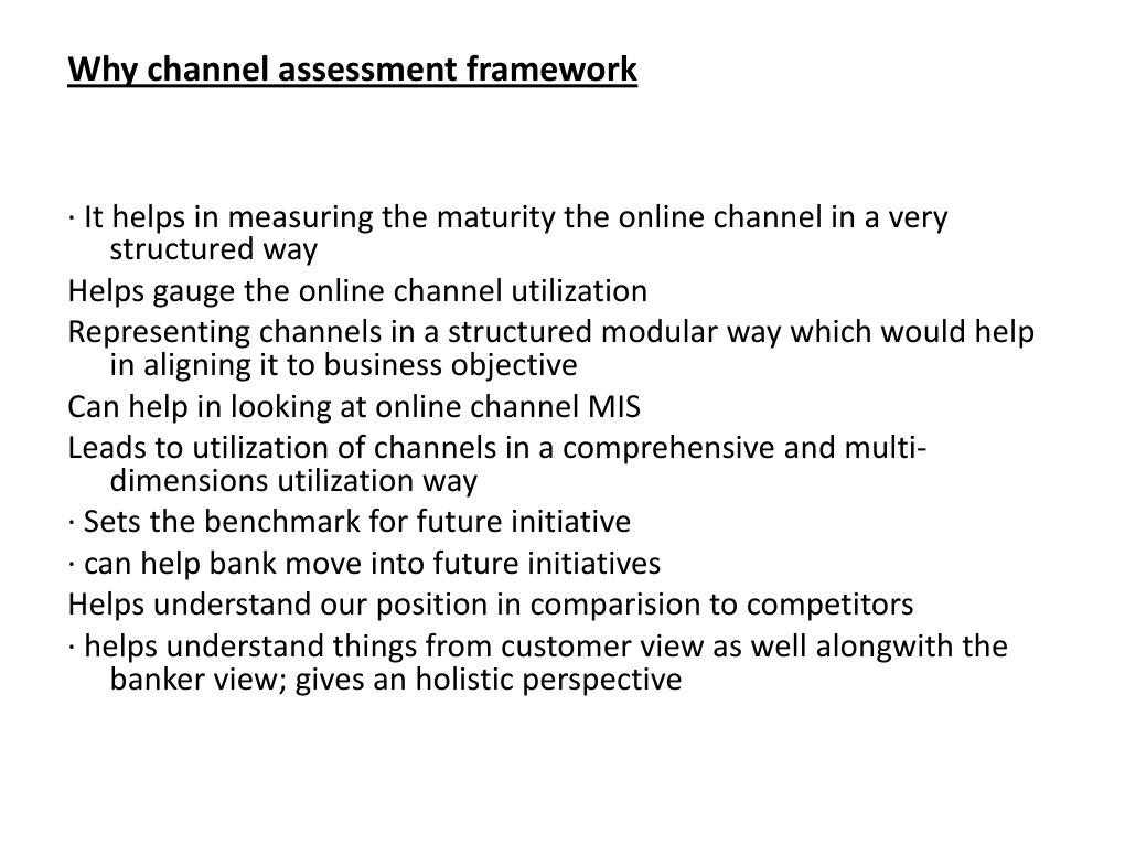 Channel Assessment Framework Overview | PDF