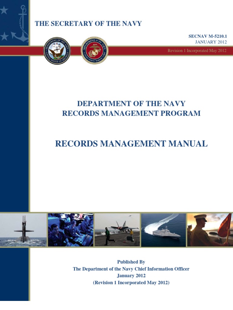 DEPARTMENT OF THE NAVY RECORDS MANAGEMENT PROGRAM RECORDS MANAGEMENT ...