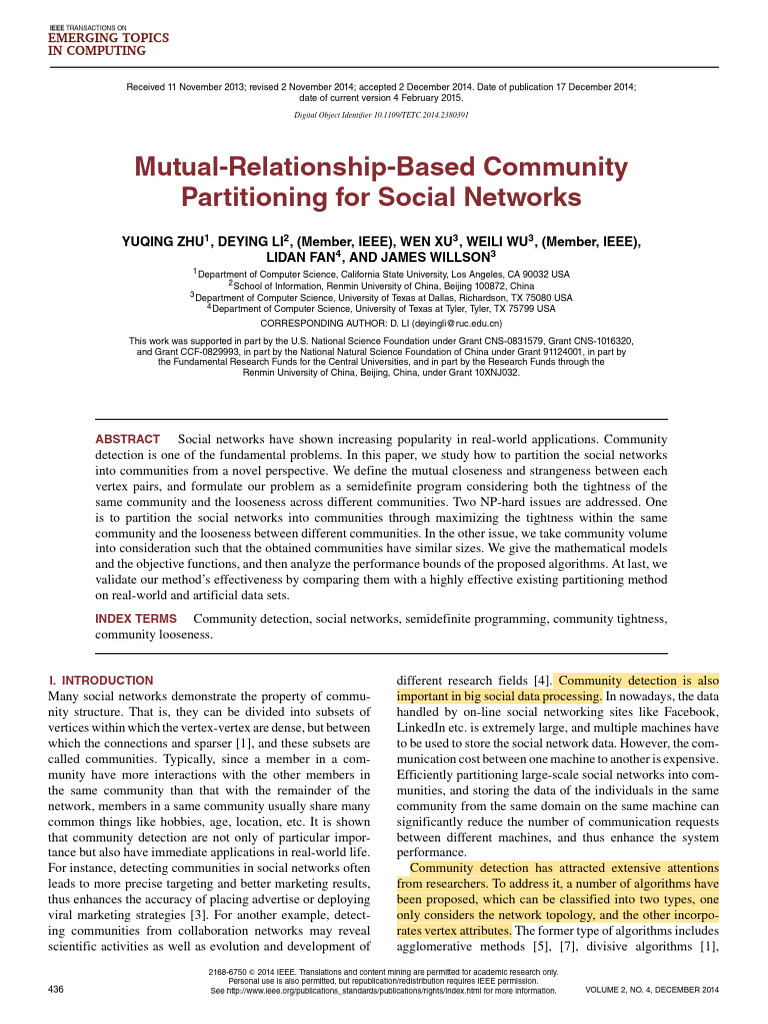 Mutual-Relationship-Based Community Partitioning for Social Networks ...