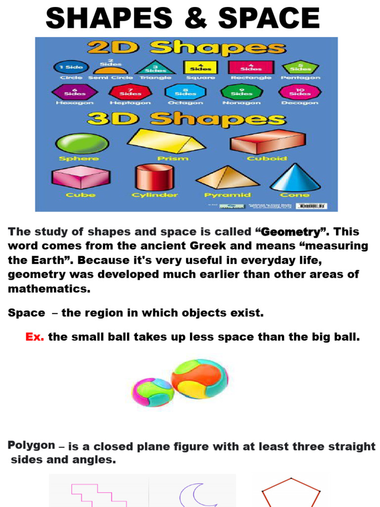 Week 5 Chapter 4. Shapes Space | PDF | Shape | Area