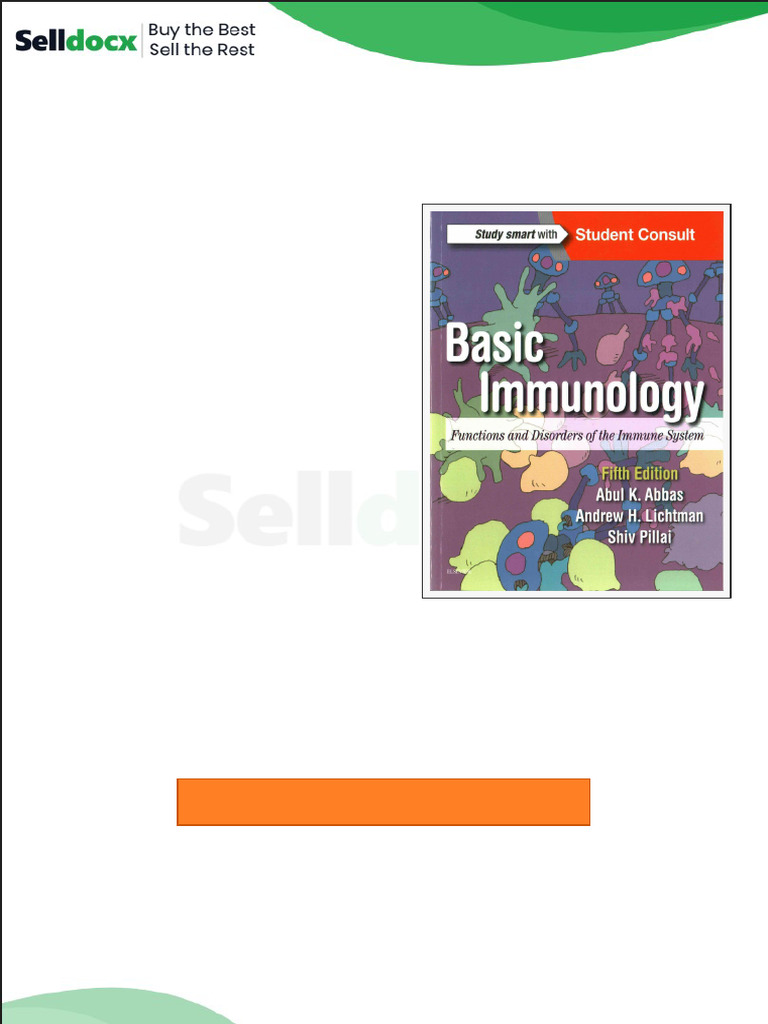 Test Bank for Basic Immunology Functions and Disorders of the Immune ...