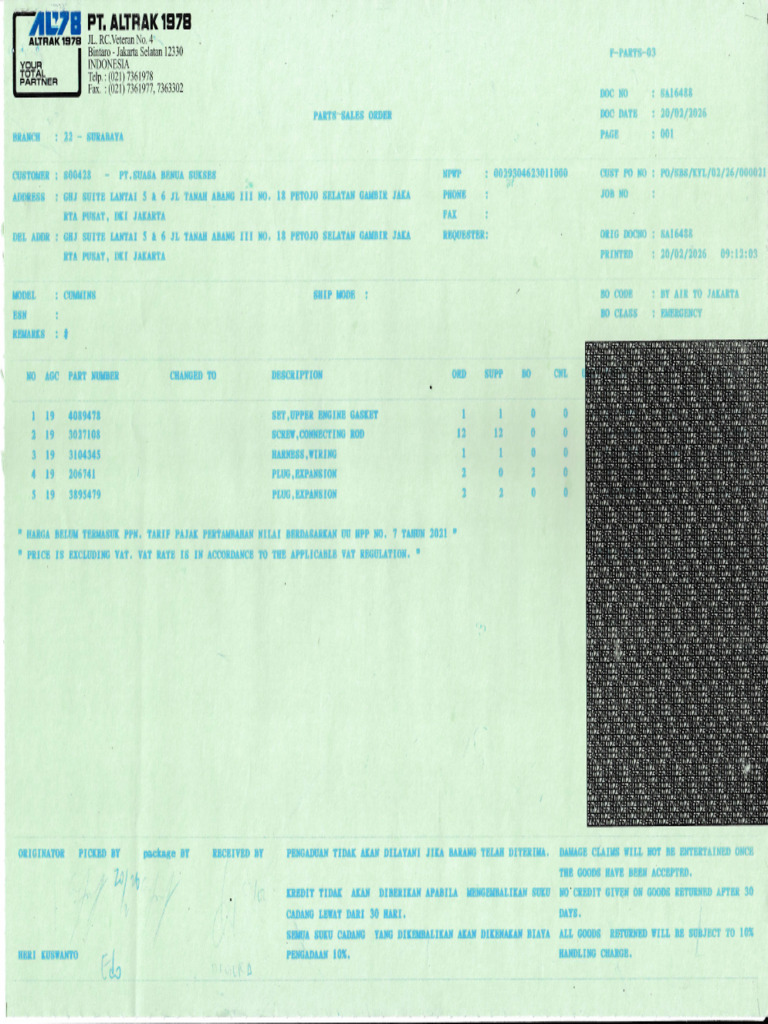 SA16488 - PT Suasa Benua Sukses Via Snepac | PDF