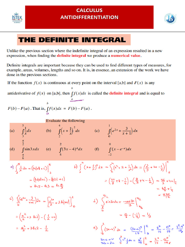Calculus 2_2 Definite Integral | PDF | Calculus | Mathematical Analysis