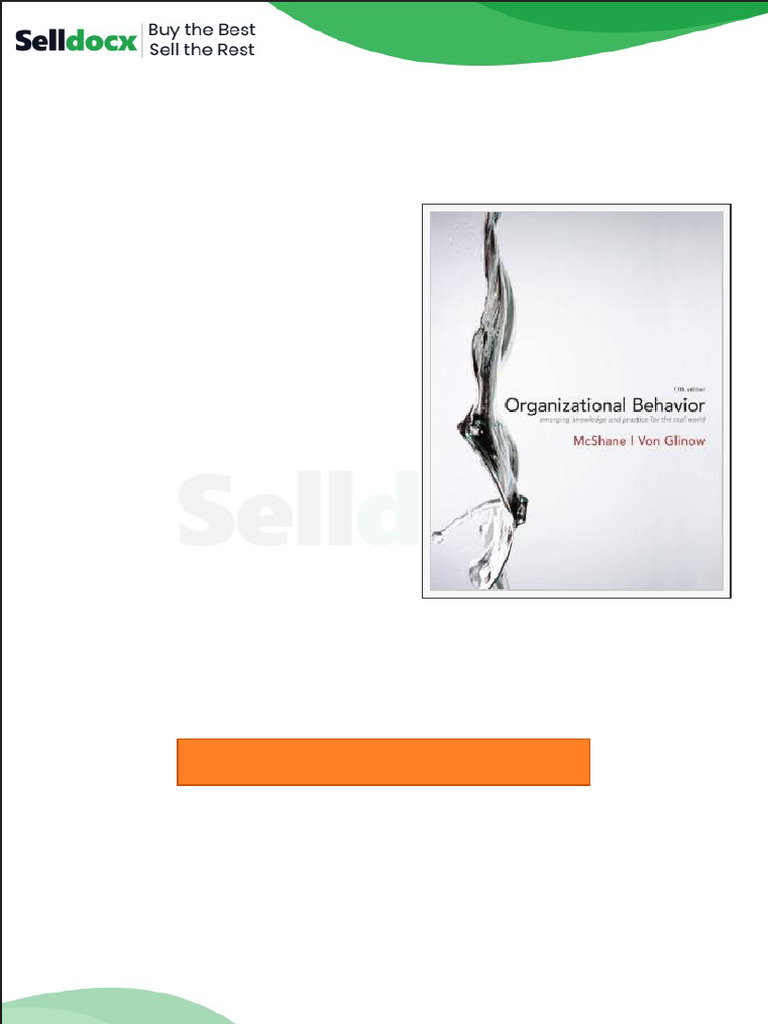 Solution Manual For Organizational Behavior Emerging Knowledge 5th ...