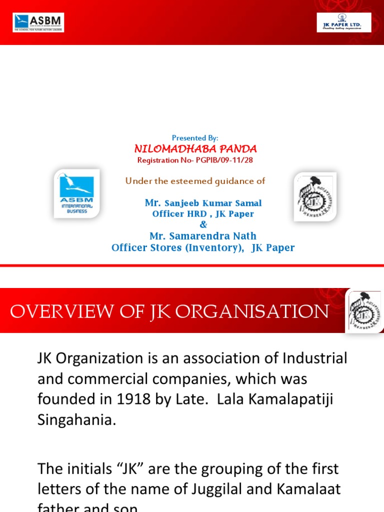 Overview of JK Paper Mills Operations | PDF | Inventory | Logistics