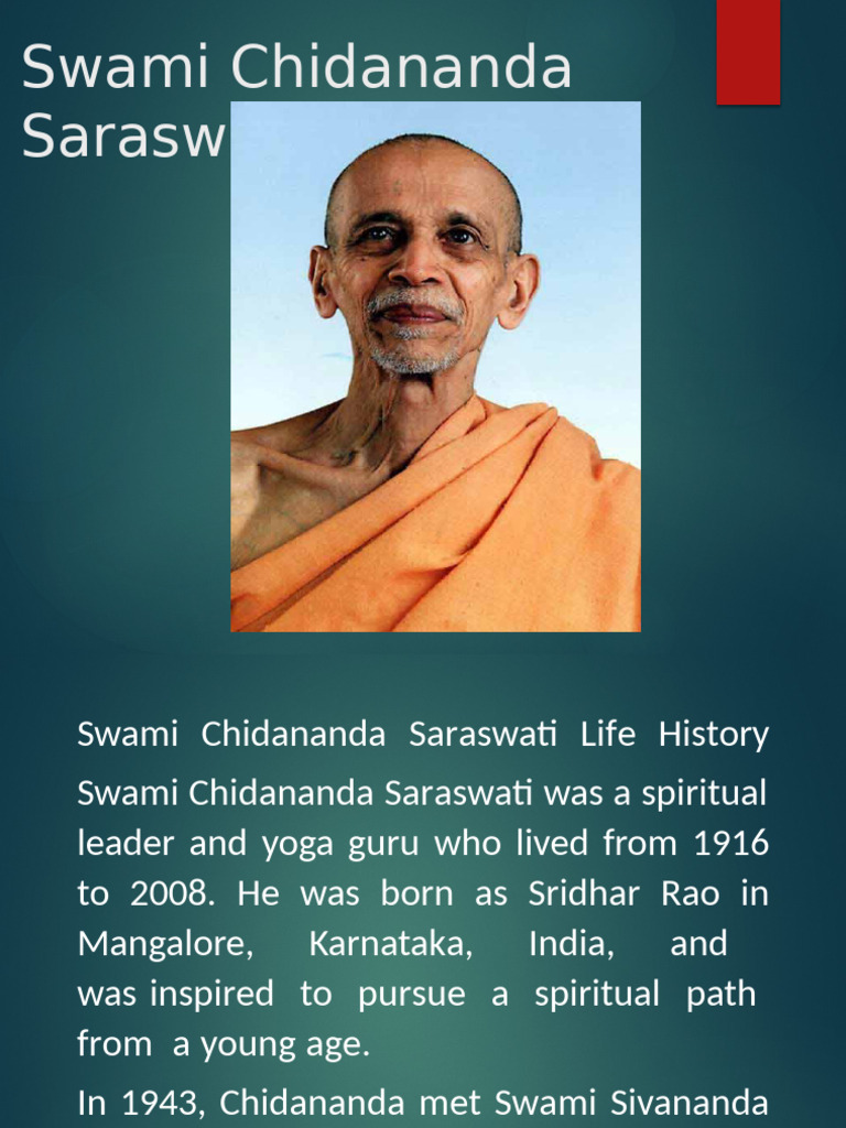 11swami Chidananda Saraswati Life History Pdf