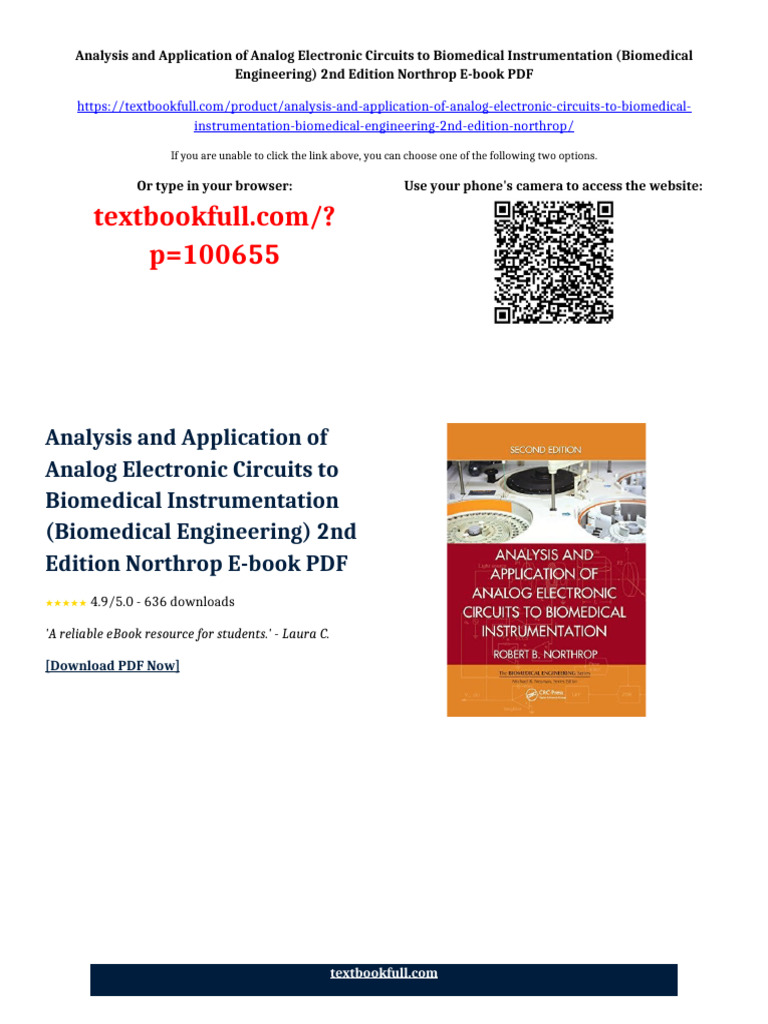 Analysis and Application of Analog Electronic Circuits To Biomedical ...