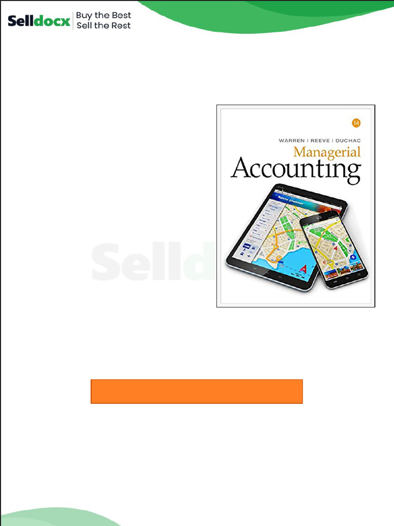 Solution Manual For Managerial Accounting 14th Edition by Carl Warren ...