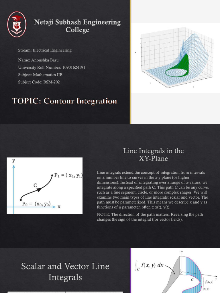 Contour Integration For 2nd Semester Pdf Integral Complex Analysis 5111