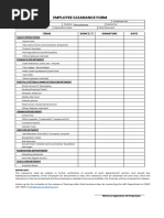 Employee Exit Clearance Checklist | PDF