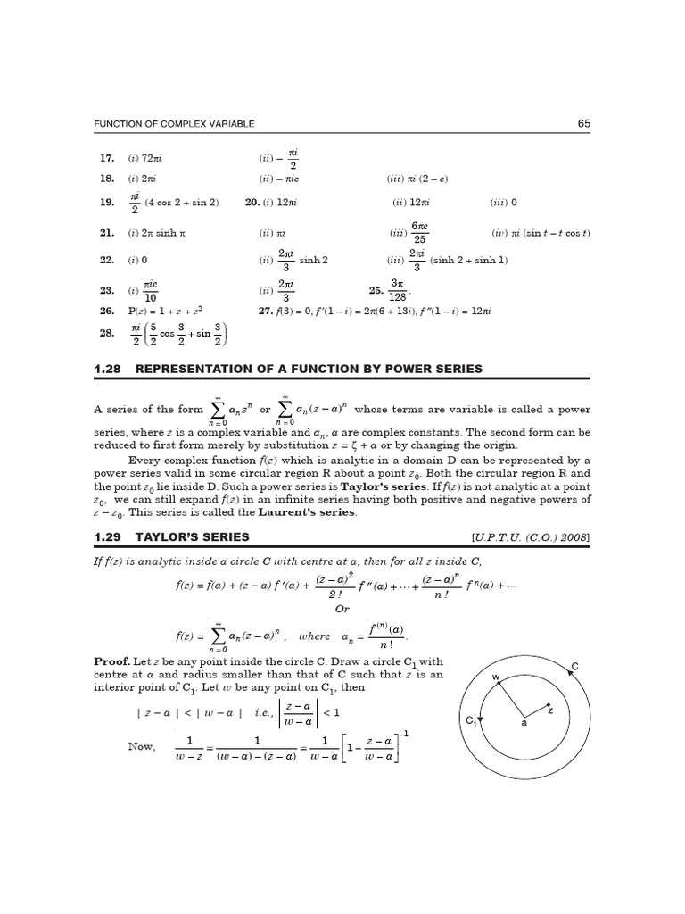 UNIT-2 Complex Analysis Book N. P. BALI | PDF | Power Series | Complex ...