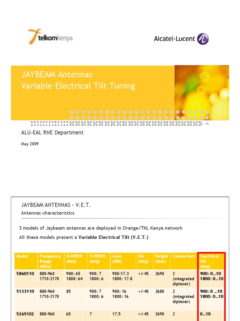 Jaybeam VET Tuning v1.0 | PDF | Antenna (Radio) | Electronic Engineering