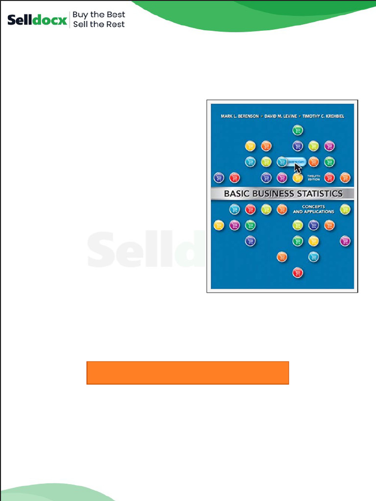 Solution Manual For Basic Business Statistics 12th Edition by Mark L ...