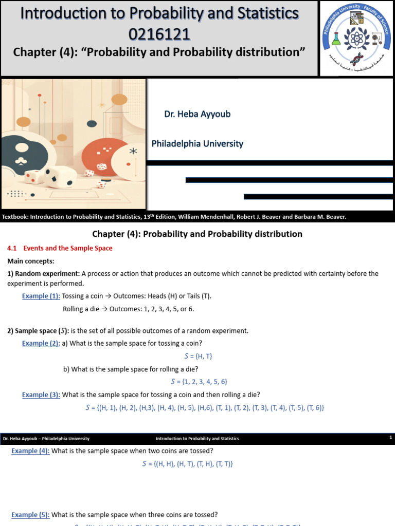 Chapter 4 - Introduction To Probability and Statistics-1 | PDF ...