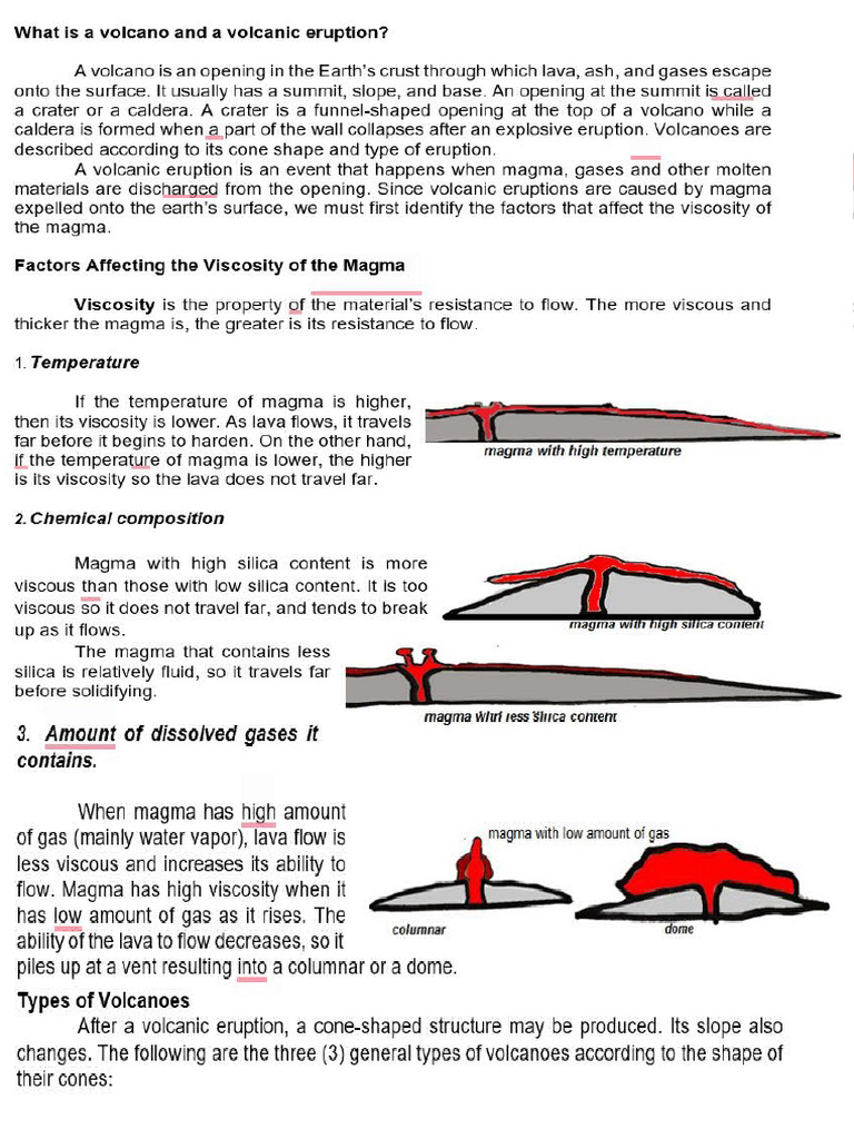 Sci 9 Q3 m1 Types of Volcanoes and Volcanic Eruption | PDF