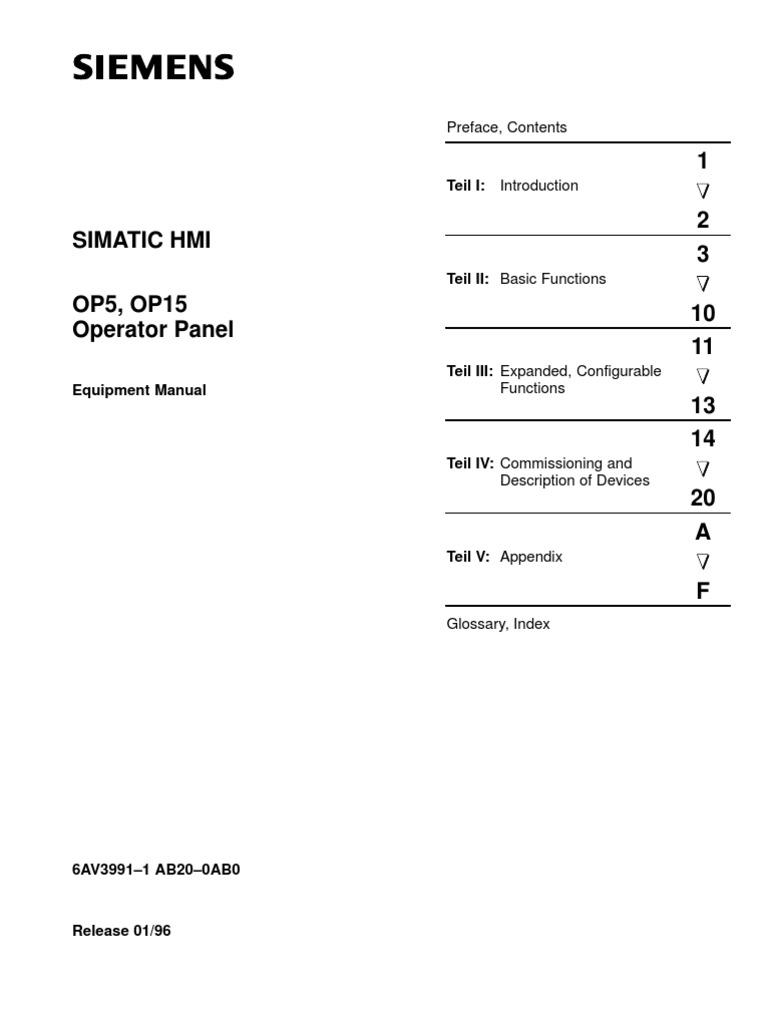 Manual Op5 15 E Pdf Computer Keyboard Programmable Logic Controller