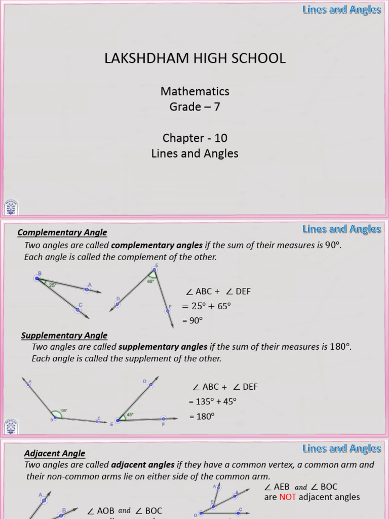 Sk1795 1602210143041grade Vii Maths Lines And Anglesppt Pdf 6499