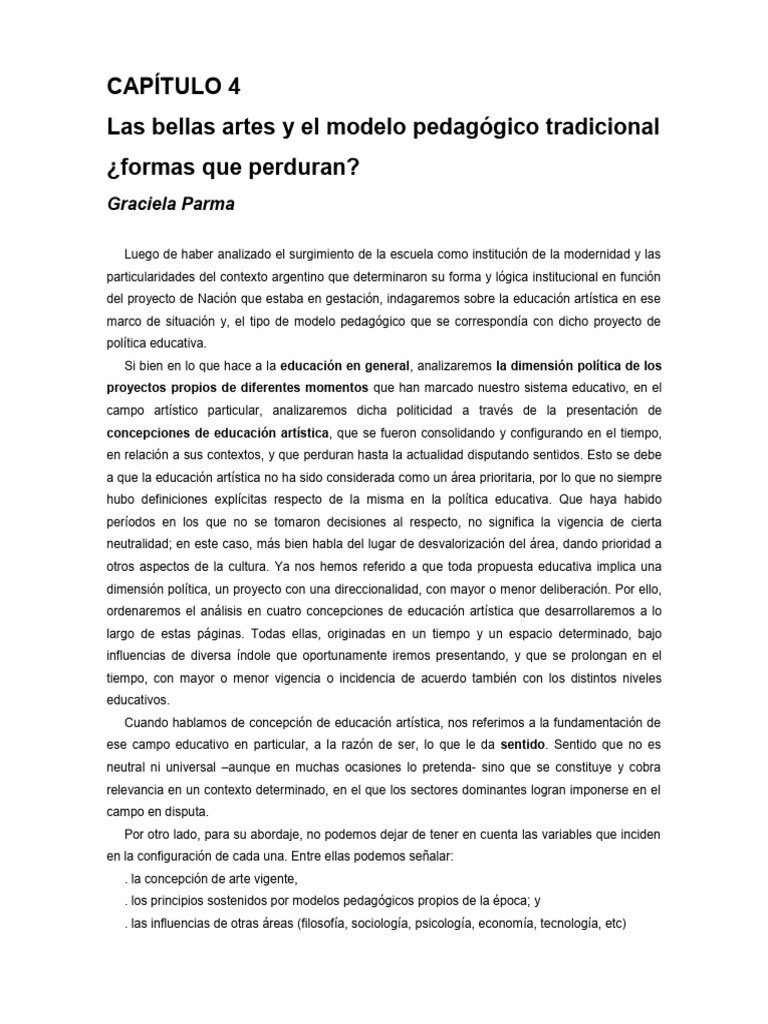 PARMA - Cap.4 - Las Bellas Artes y El Modelo Pedagógico Tradicional ...
