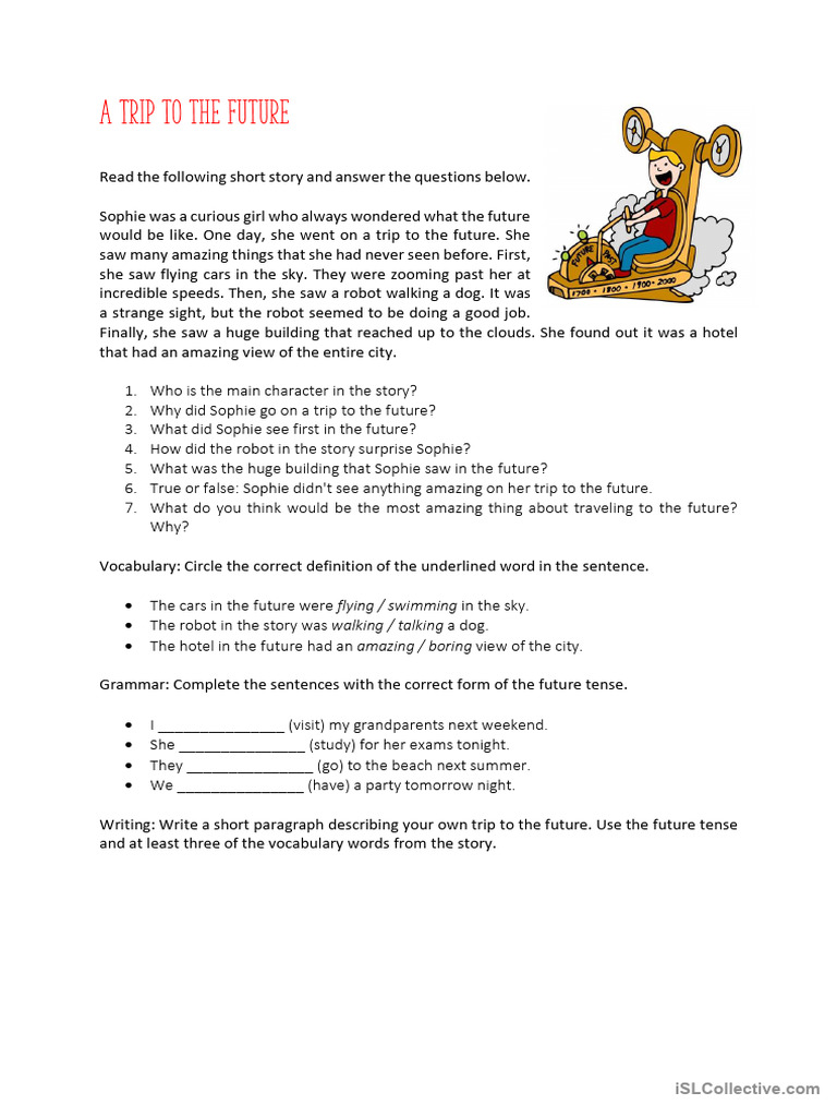 The Future - Reading Comprehension and Future Tense | PDF