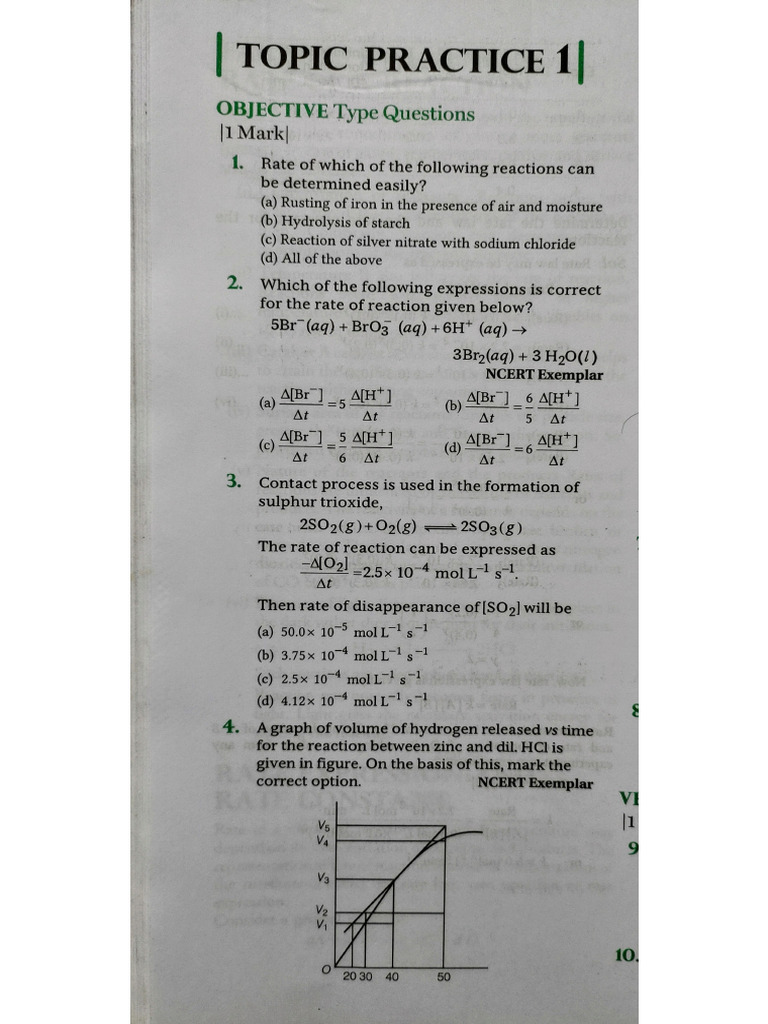 Chemical Kinetics Cha 3 MCQ | PDF