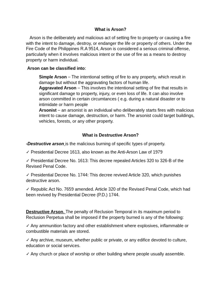 What Is Arson HARD | PDF | Arson | Crime & Violence