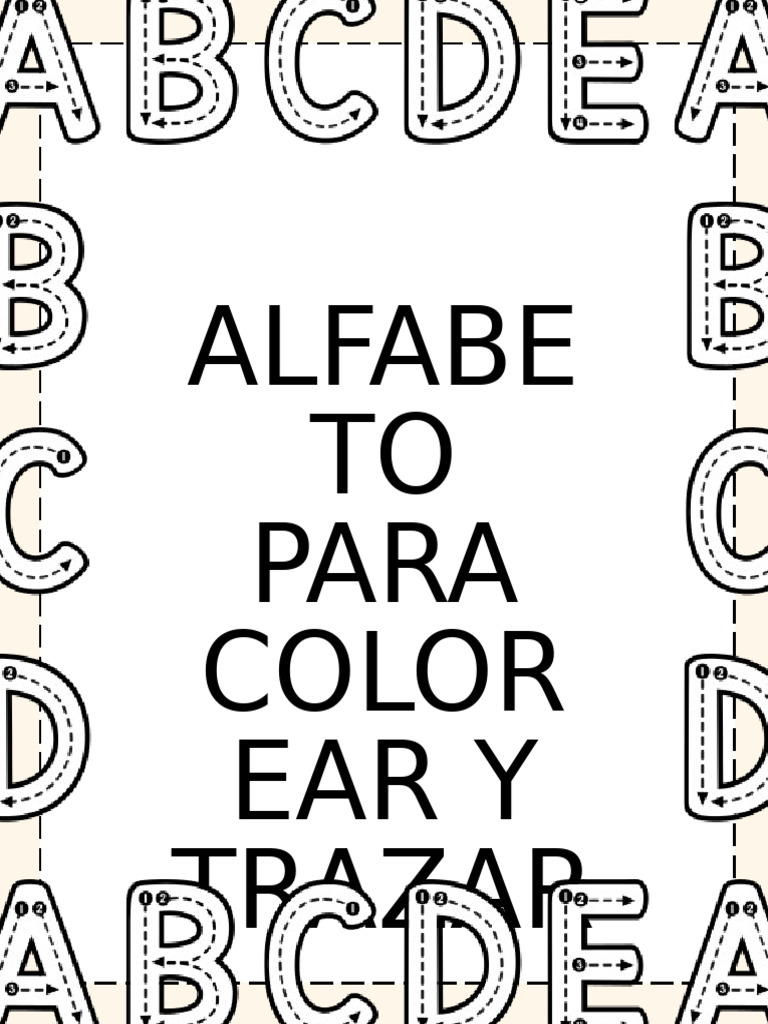 Hojas de Trabajo Abecedario Para Colorear y Trazar | PDF | Caso de ...