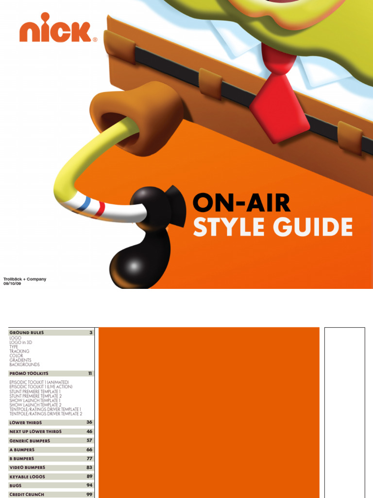 Nick OnAirStyleGuide 0911 NB | PDF | Typefaces