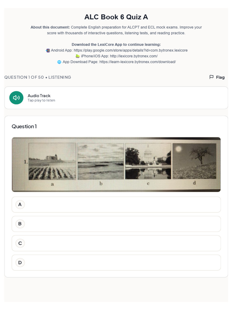 ALC Book 6 Quiz A | PDF
