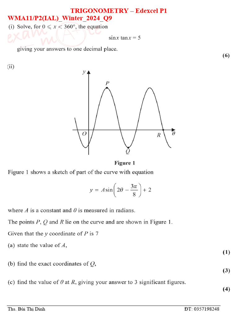 Trigonometry Sequences Series P1 | PDF