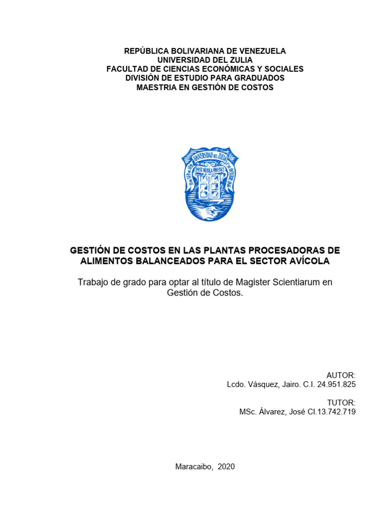 TESIS Jairo Vasquez | PDF | Producto (Negocio) | Contabilidad