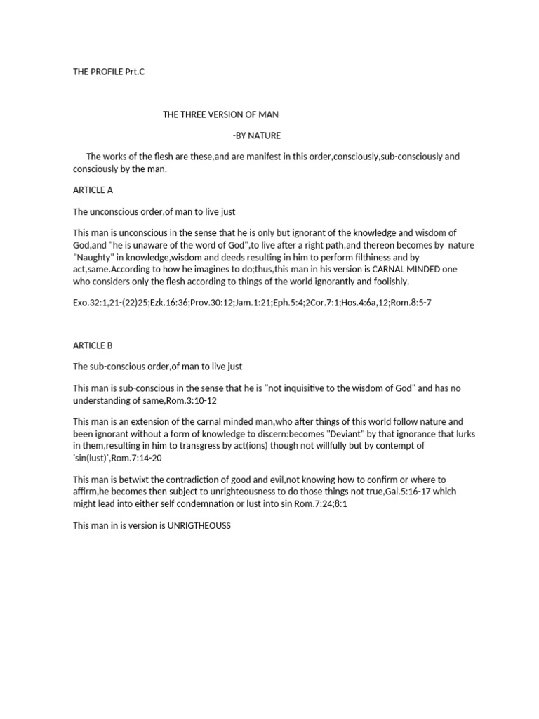 THE PROFILE PRT.C - 2 | PDF