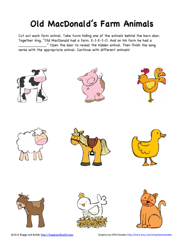 Farm Animals Color | PDF