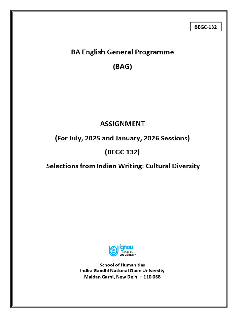 Bag Begc 132 July 25 Jan 26 | PDF