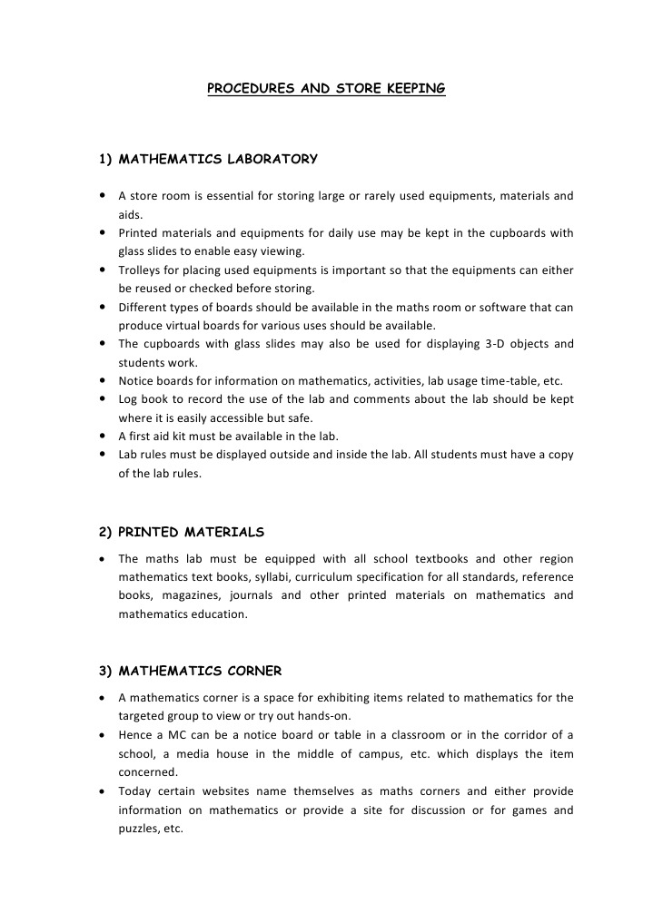Procedures and Store Keeping | PDF | Textbook | Laboratories