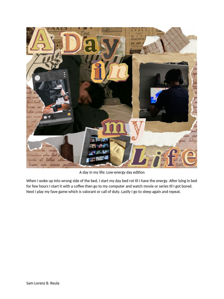 A day in my life | PDF