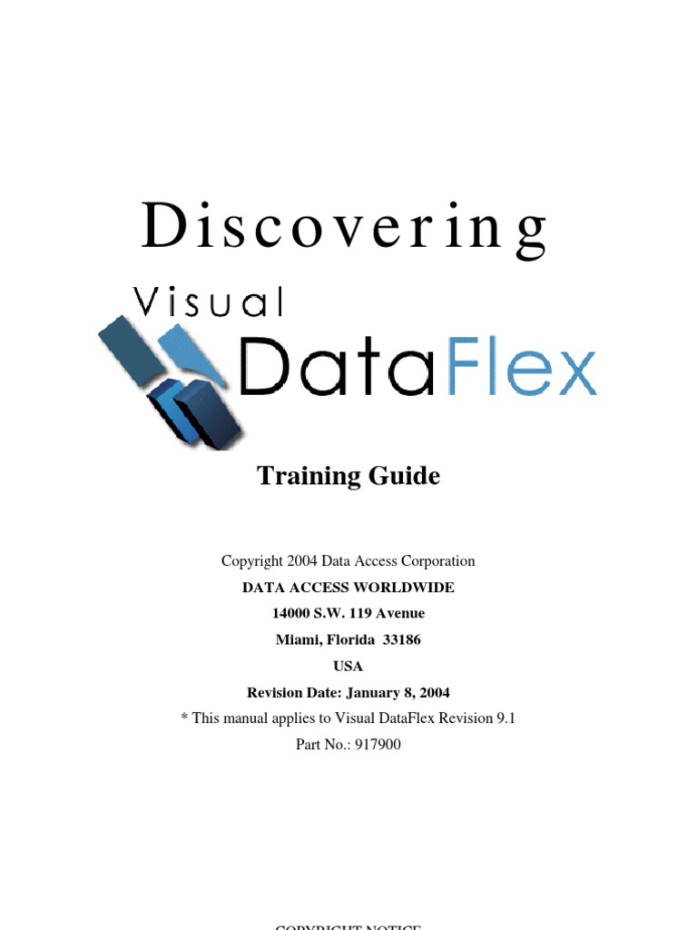 Discovering Visual DataFlex 9.1 | PDF | Object Oriented Programming | Databases