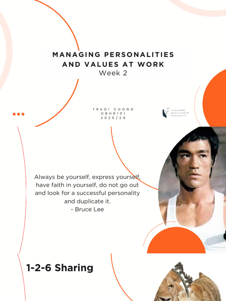 OBHR101 Week 2 Managing Personalities and Values at Work | PDF ...