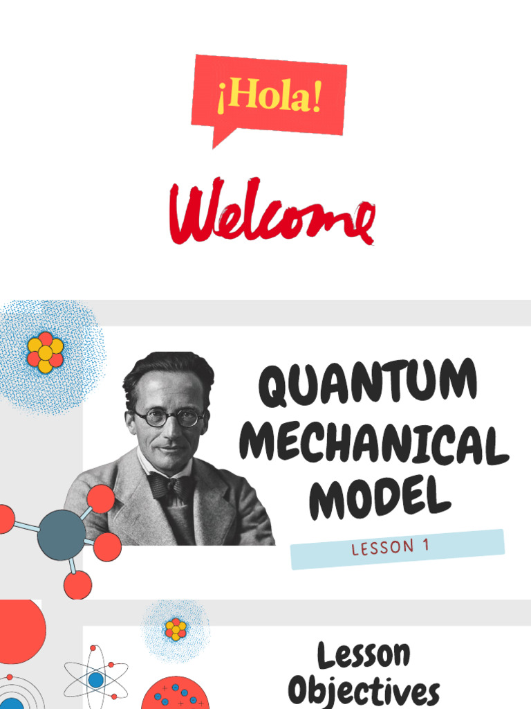 Lesson 1 Quantum Mechanical Model of Atom | PDF | Atomic Orbital | Electron