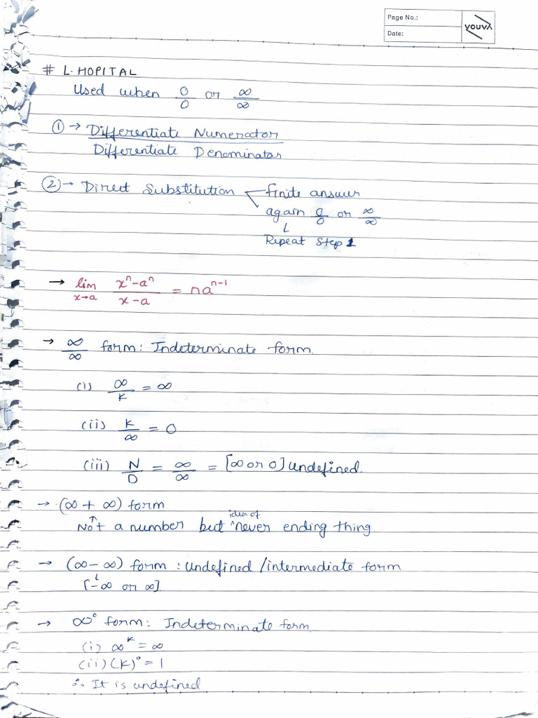 Calculus Short Notes | PDF