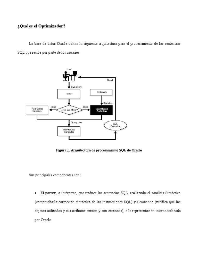 Qué Es El Optimizador | PDF | SQL | Tabla (base de datos)