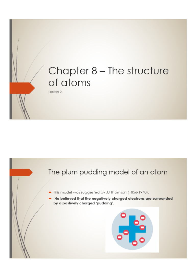 Chapter 8 - The Structure of Atoms - Lesson 2 1 | PDF