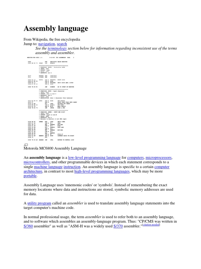 Assembly Language DDG | PDF | Assembly Language | Programming Language