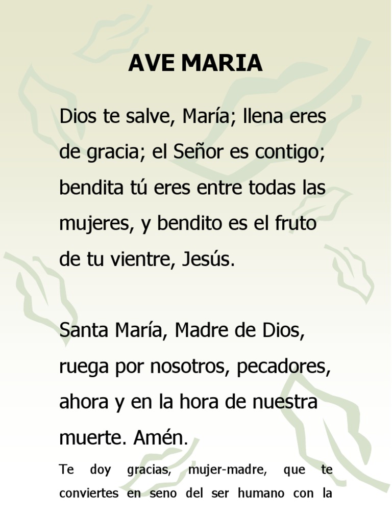 Ave Maria | PDF | María, madre de Jesús | eucaristía