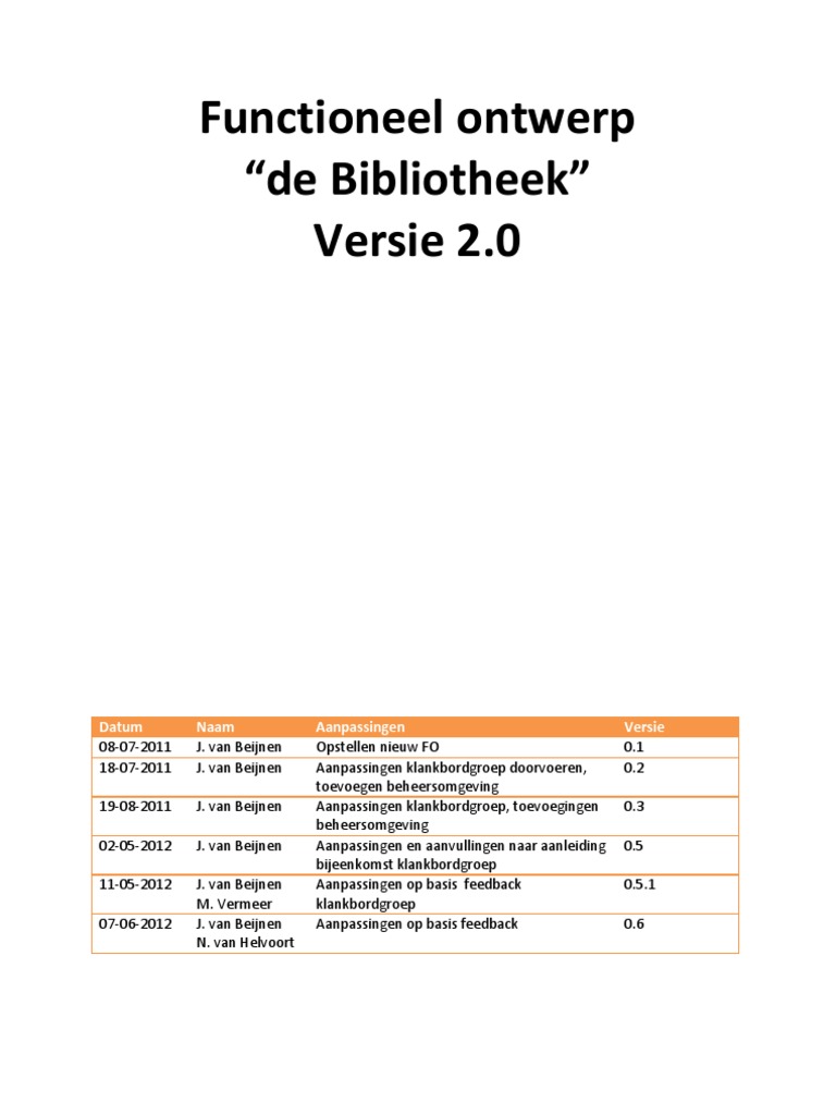 Functioneel Ontwerp - Mobiele App V 2 0 | PDF